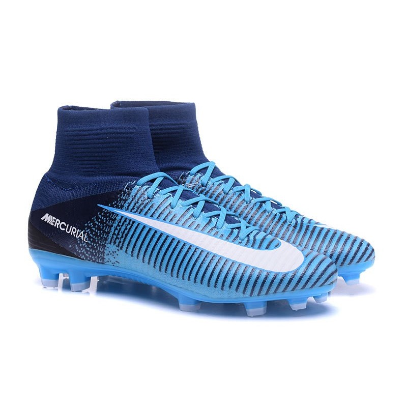 Cheap Nike Mercurial Superfly 5 FG Soccer Shoes OnSale Blue White